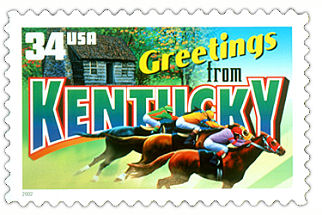 Greetings Form America Commemorative Postage Stamp of Kentucky State ...