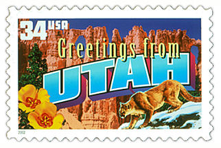 Greetings Form America Commemorative Postage Stamp of Utah State - The US50